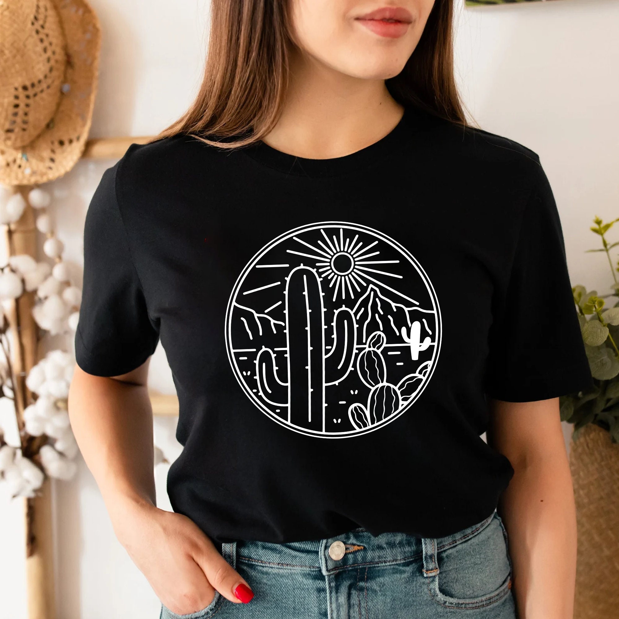 Desert Shirt Cactus Plants Cactus Shirt Adventure Shirt - Etsy