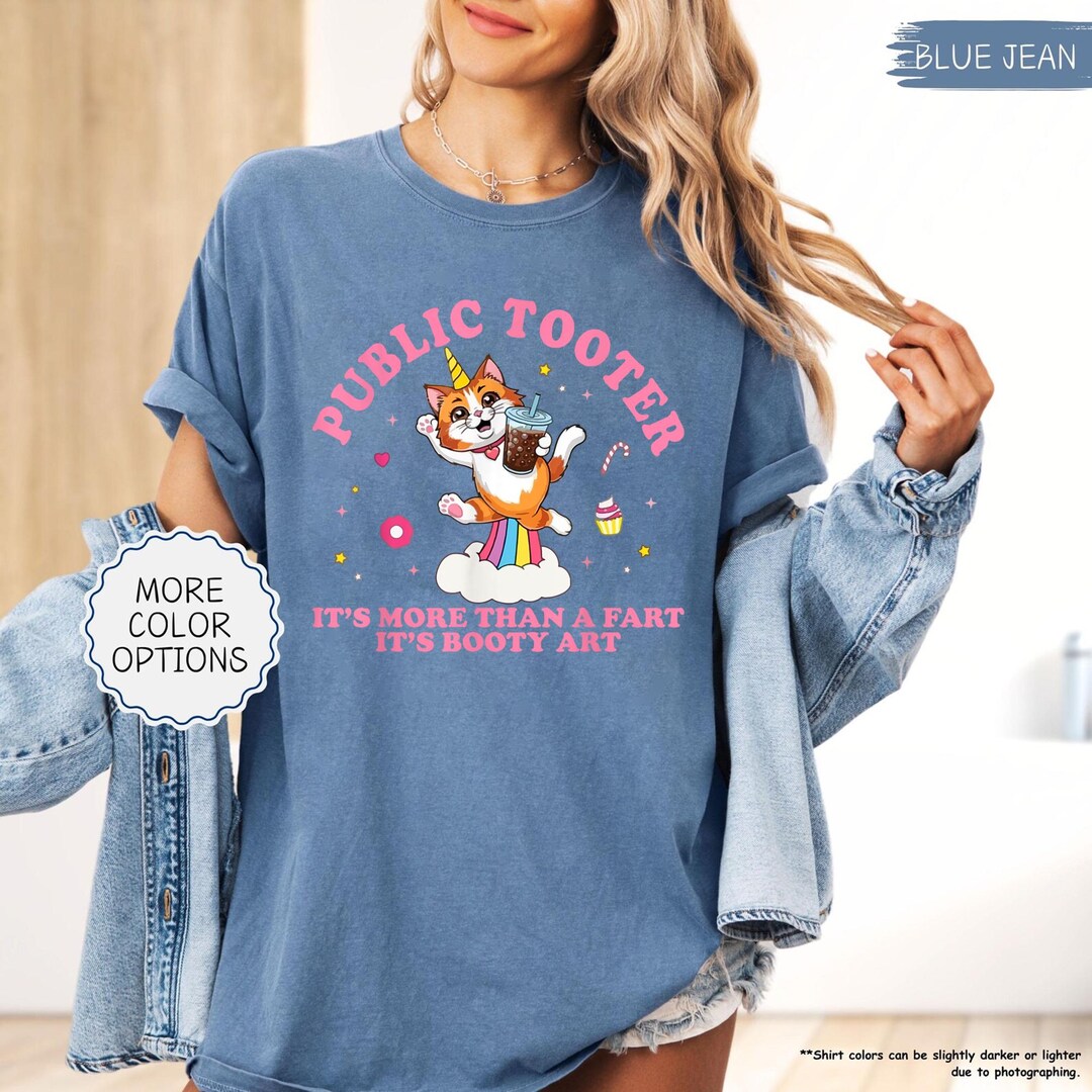 Comfort Colors® Public Tooter Shirt, Inappropriate 90s Retro Fart ...