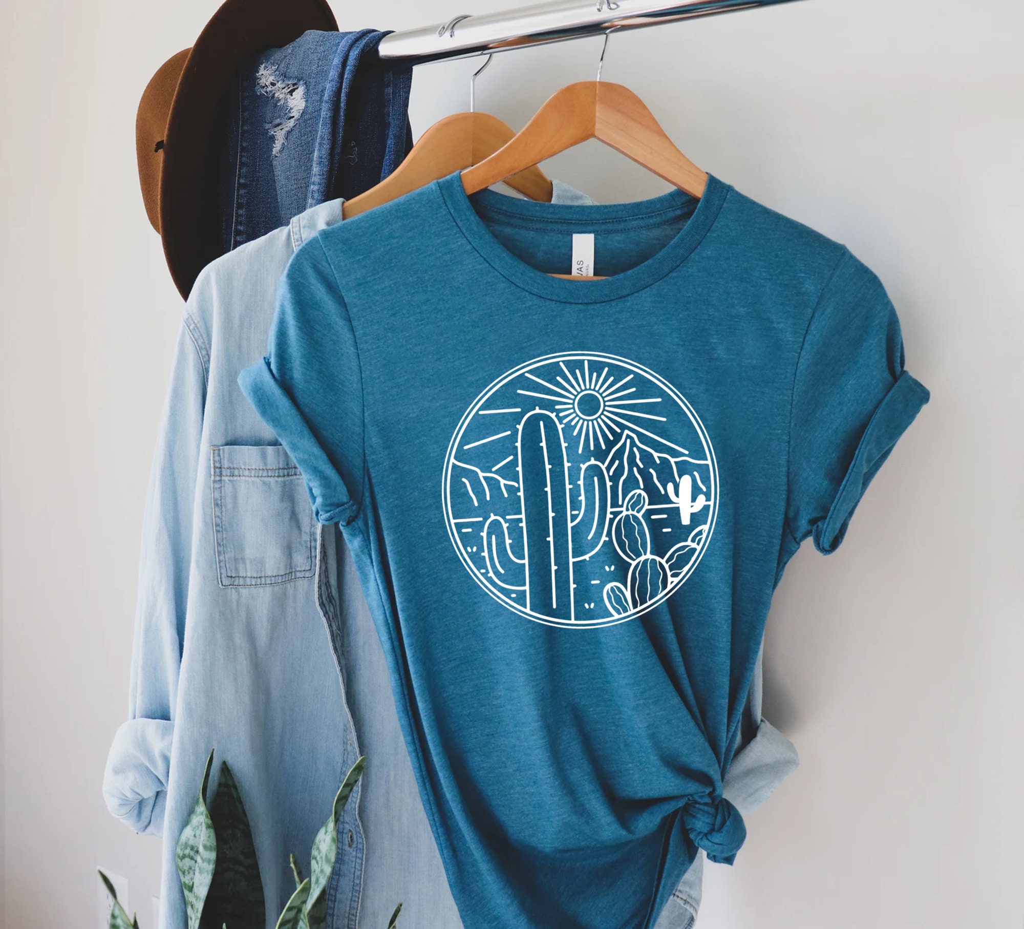 Desert Shirt Cactus Plants Cactus Shirt Adventure Shirt - Etsy