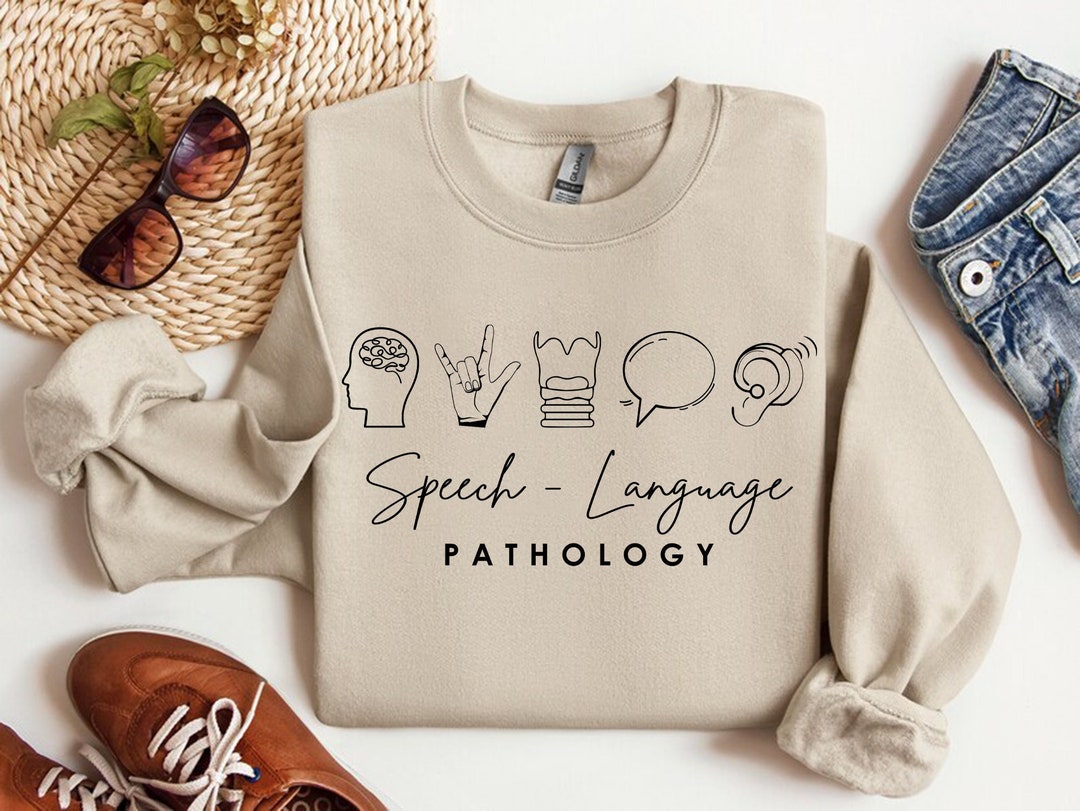 Speech Therapist Sweatshirt, Speech Language Shirt, SLP Nurse Sweater ...