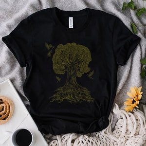 Tree Shirt,gnarled Tree T-shirt Men's Graphic Tee,tree of Life,for Men ...