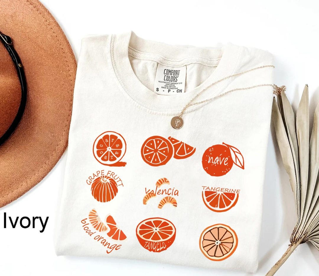 Comfort Colors® Oranges Food Shirt, Oranges Graphic T-shirt, Oranges ...
