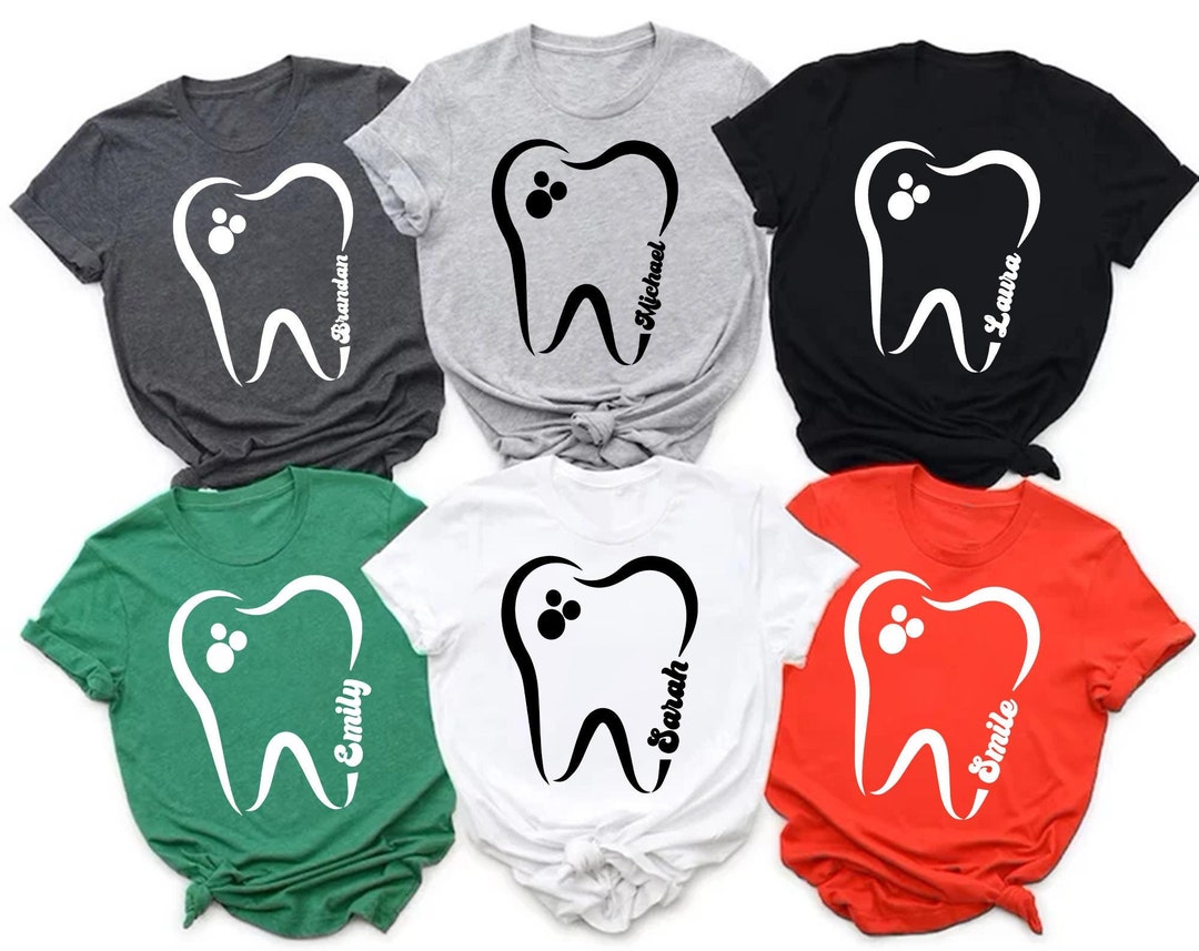 Dentist Custom Shirt, Dentist Personalized Shirt, Tooth Shirt, Cute ...