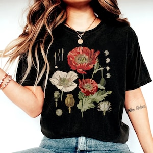 Botanical Shirt,botanica Tee, Wildflower Shirt, Garden Shirt, Plant ...