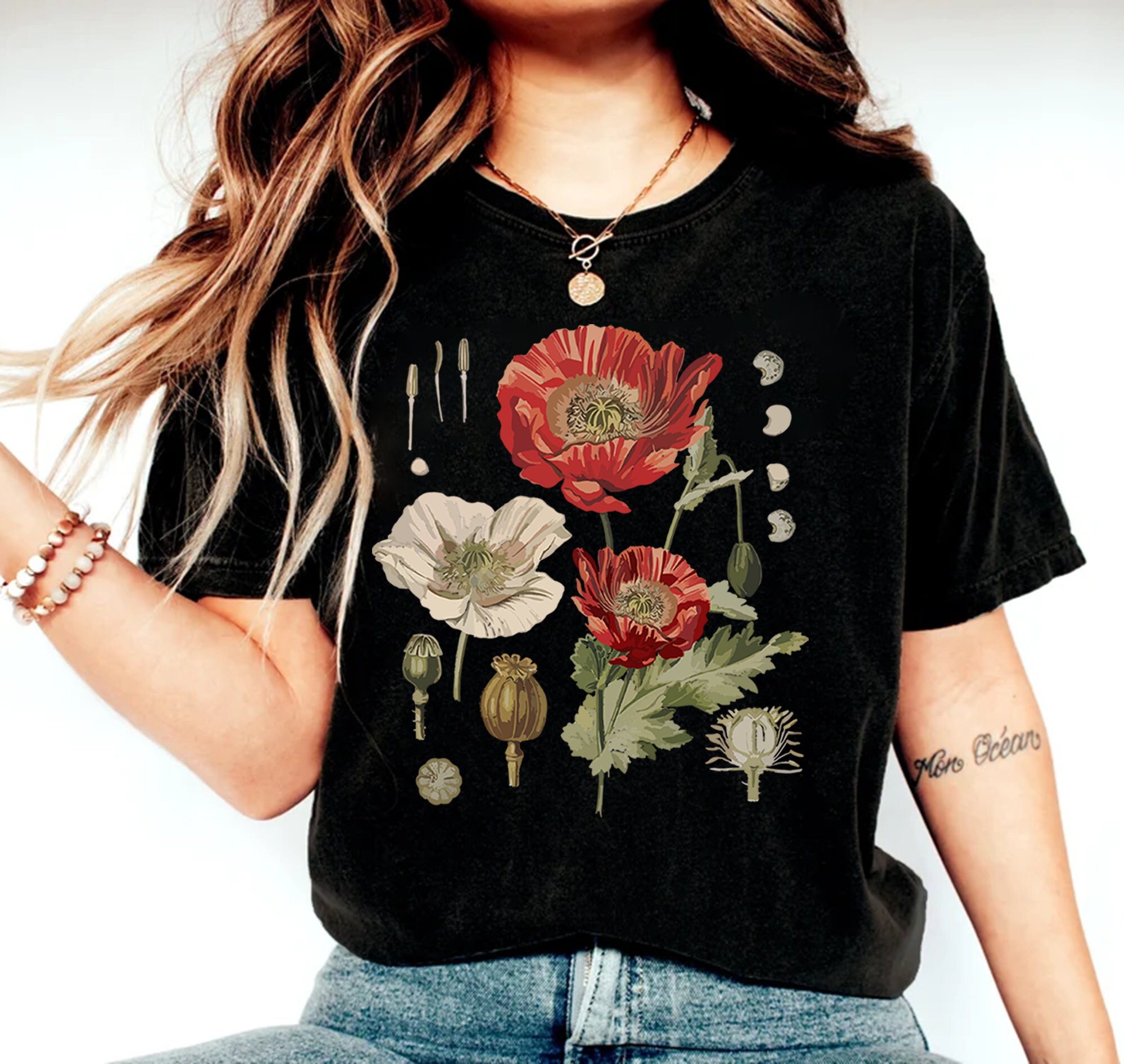 Botanical Shirt,botanica Tee, Wildflower Shirt, Garden Shirt, Plant ...