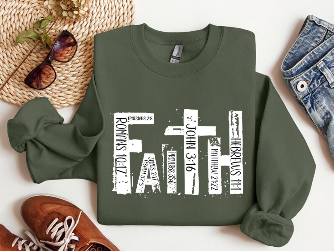 Christian Sweatshirt, Bible Verse T-shirt, Religious Outfit, Retro ...