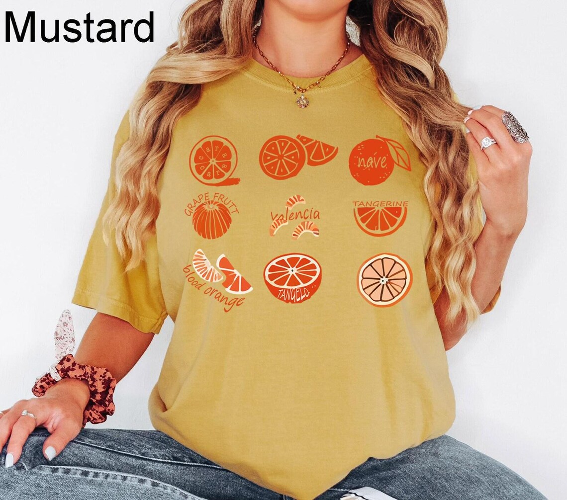 Comfort Colors® Oranges Food Shirt, Oranges Graphic T-shirt, Oranges ...