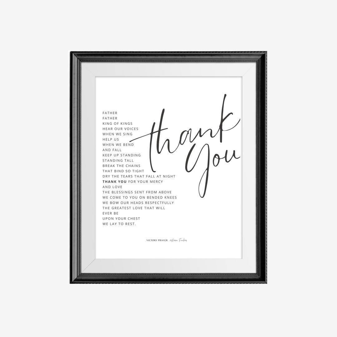 Victory Prayer Poem Art Print – Karen Fincher Inspirational Poster - Etsy