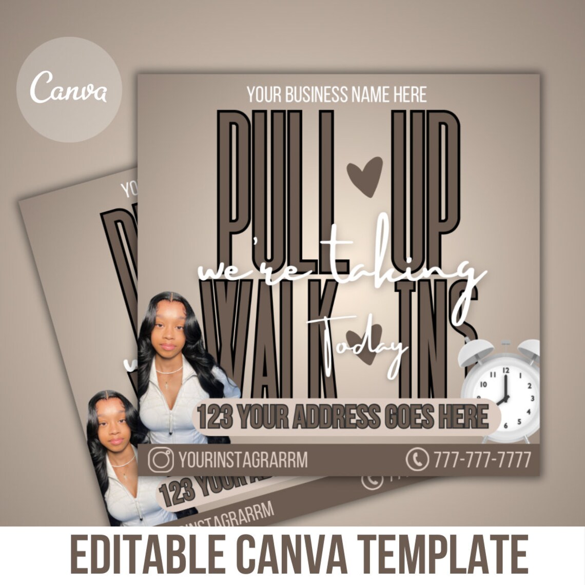 Walk-ins Flyer ( Editable Canva Template) - Etsy