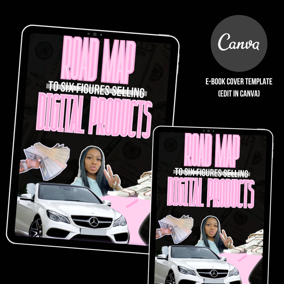 E-book Cover | 6 Figures Selling Digital Products (editable Template ...