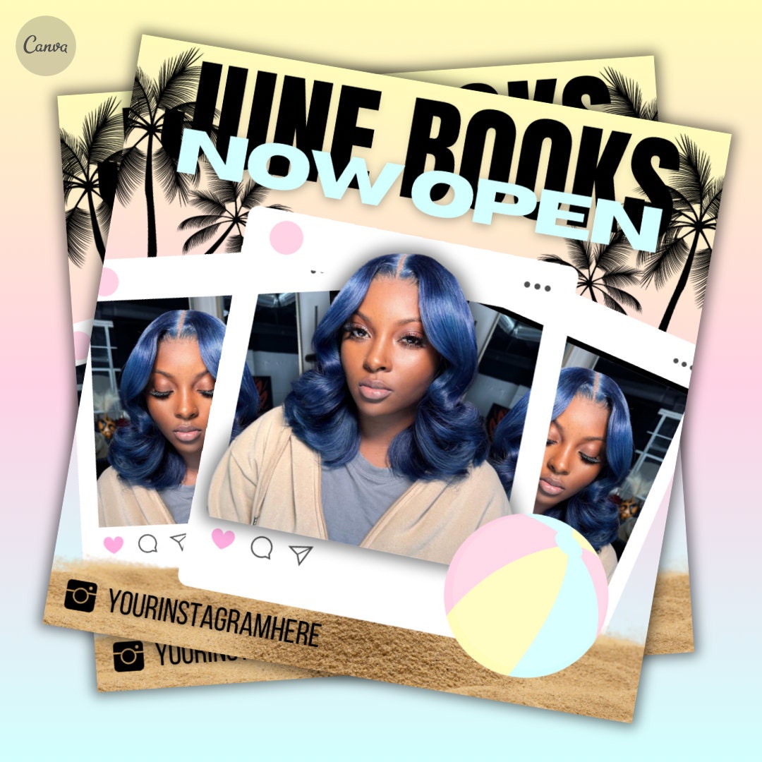 June Booking Flyer, June Books Open Flyer, June Flyer, Diy June Flyer ...