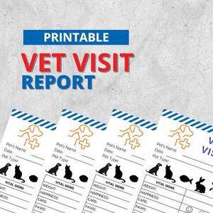 Vet Report Kids Printable - Etsy