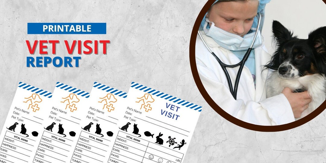 Vet Report Kids Printable - Etsy