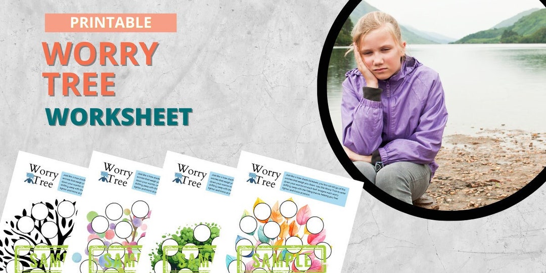 Worry Tree Worksheet for Kids Teens Adults - Etsy