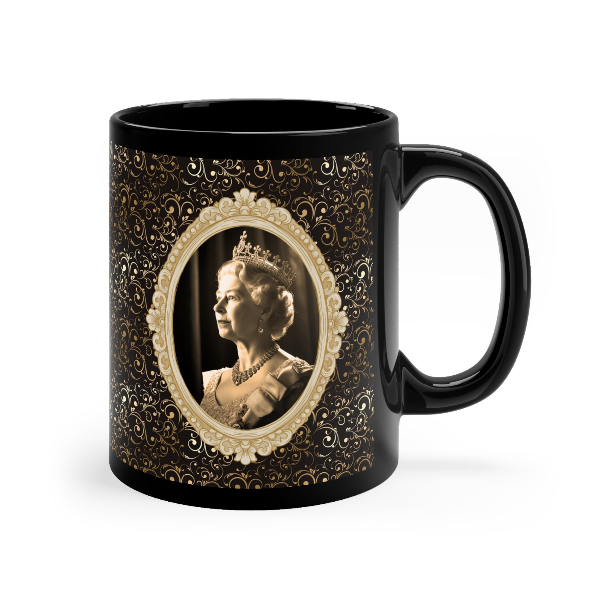 Queen Elizabeth Mug Royal Portrait the Crown Royal Gift Queen Elizabeth ...
