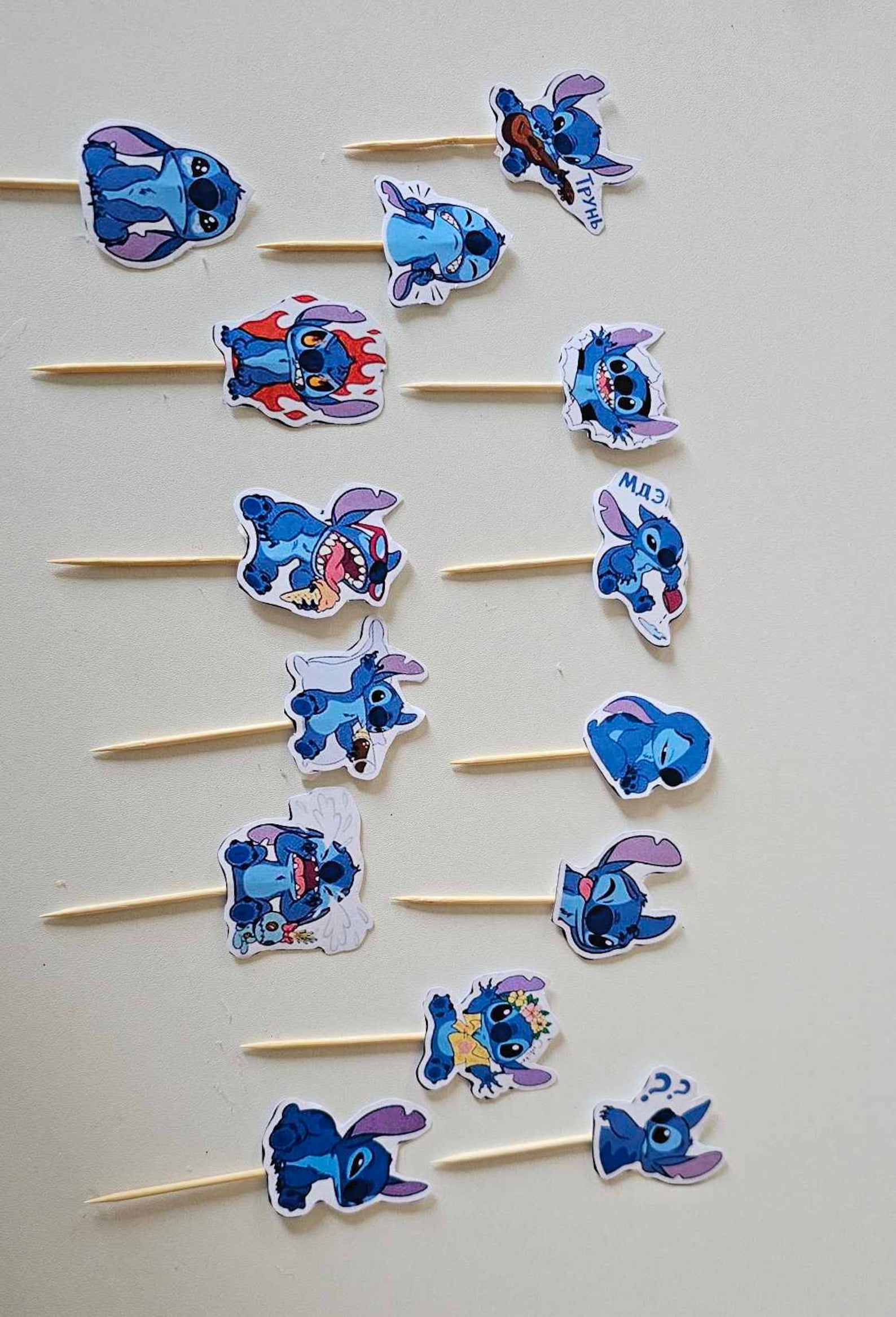 Stitch Cupcake Toppers, Lilo and Stitch, Stitch Party Cup Cake Toppers ...