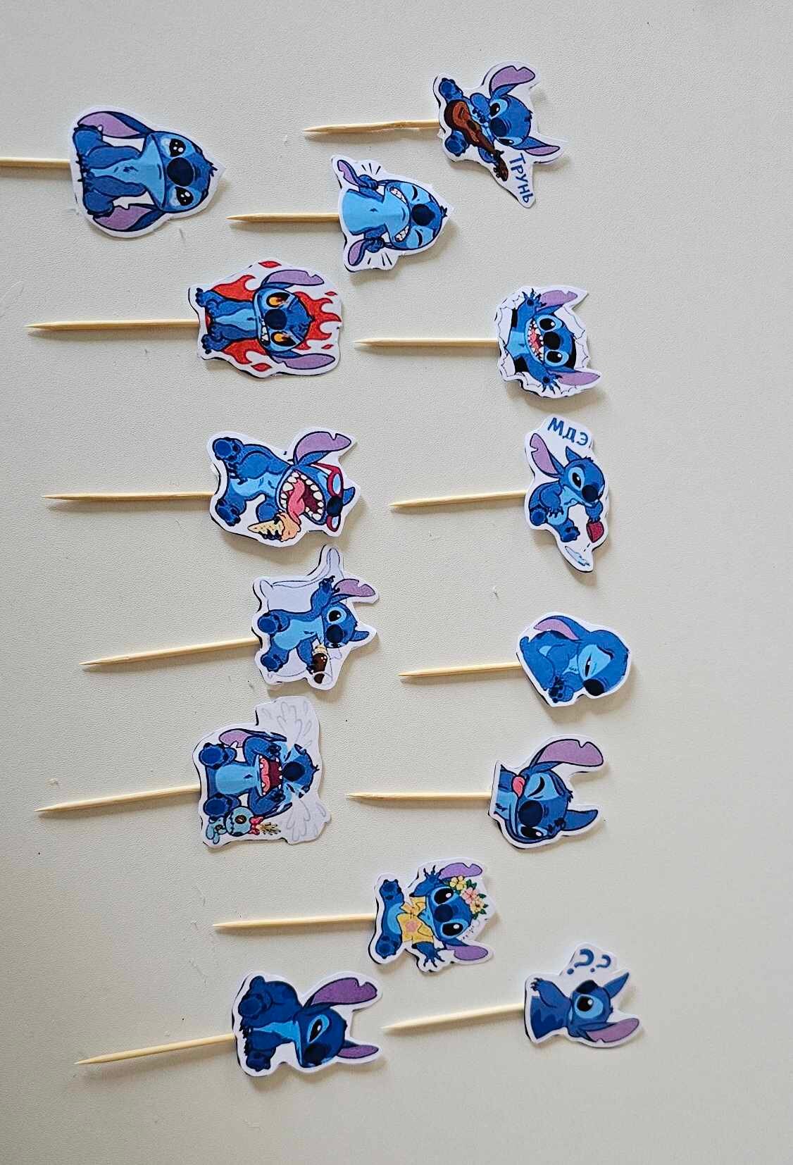 Stitch Cupcake Toppers, Lilo and Stitch, Stitch Party Cup Cake Toppers ...