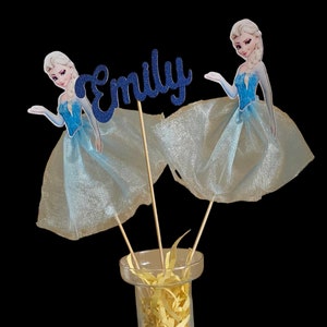 Elsa Frozen Centerpieces / Frozen/ Elsa Cut Outs With Skirt / Frozen ...