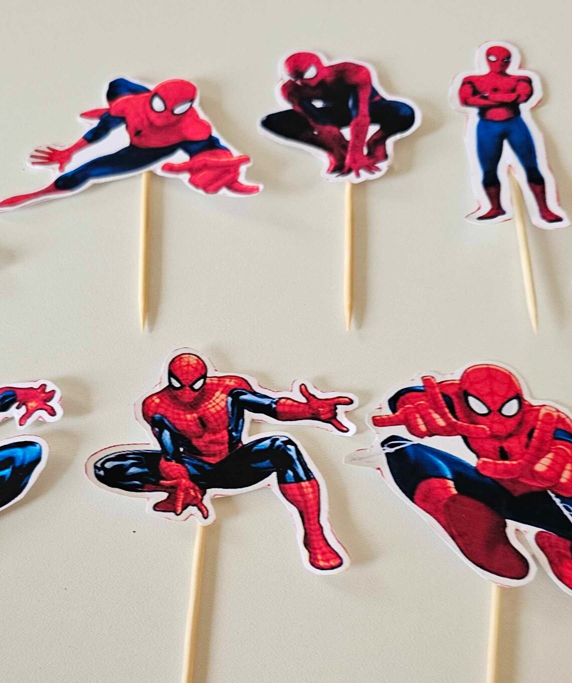 Spider Man Cup Cake Toppers, Spider Man Themed Party, Spider Man - Etsy