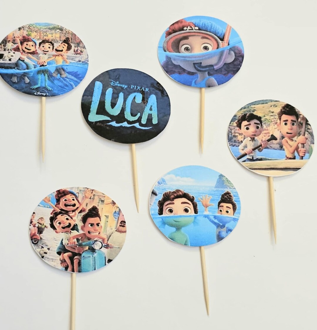 12 of Luca Cup Cake Topers Luca Theme Cup Cake Toppers - Etsy