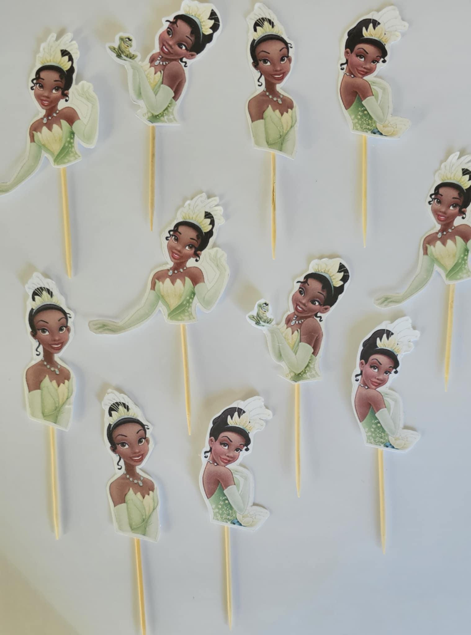12 of Princes Tiana Cup Cake Toppers Princess Tiana Cup Cake Topper - Etsy