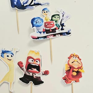 12 of Inside Out 2 Cup Cake Toppers,themed Cup Cake Toppers - Etsy