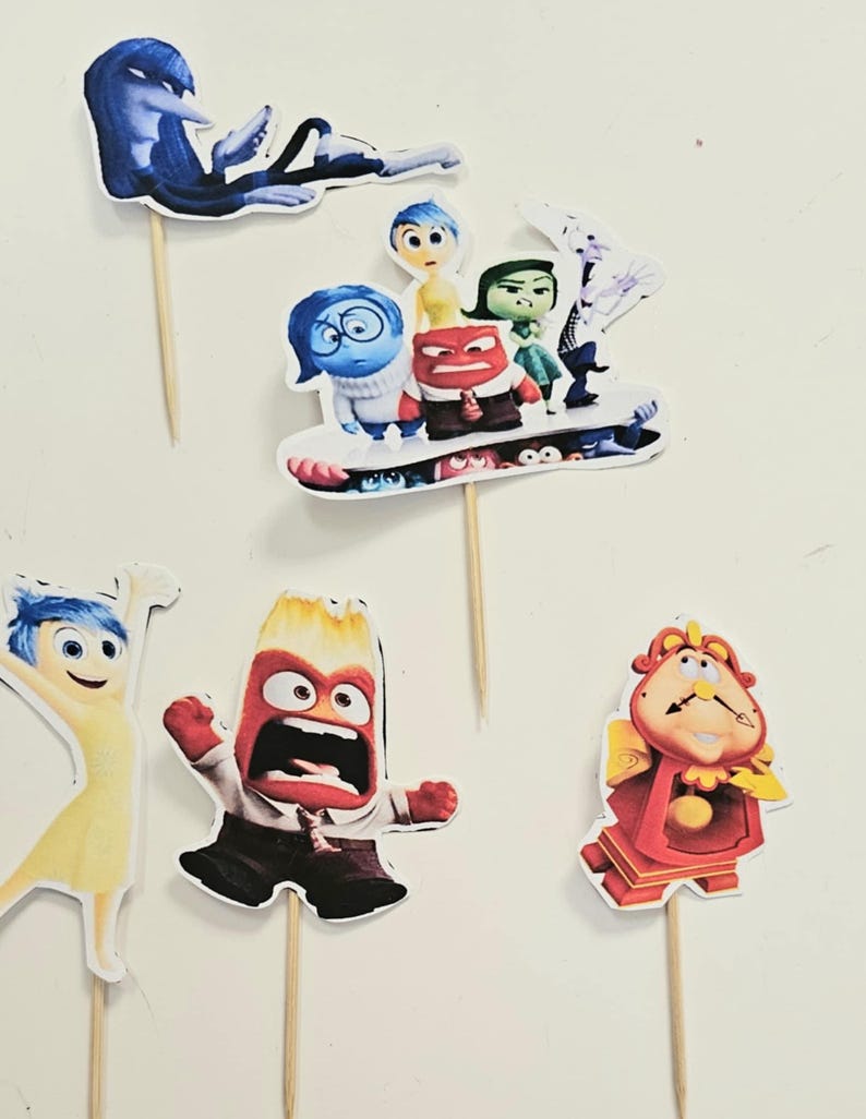12 of Inside Out 2 Cup Cake Toppers,themed Cup Cake Toppers - Etsy