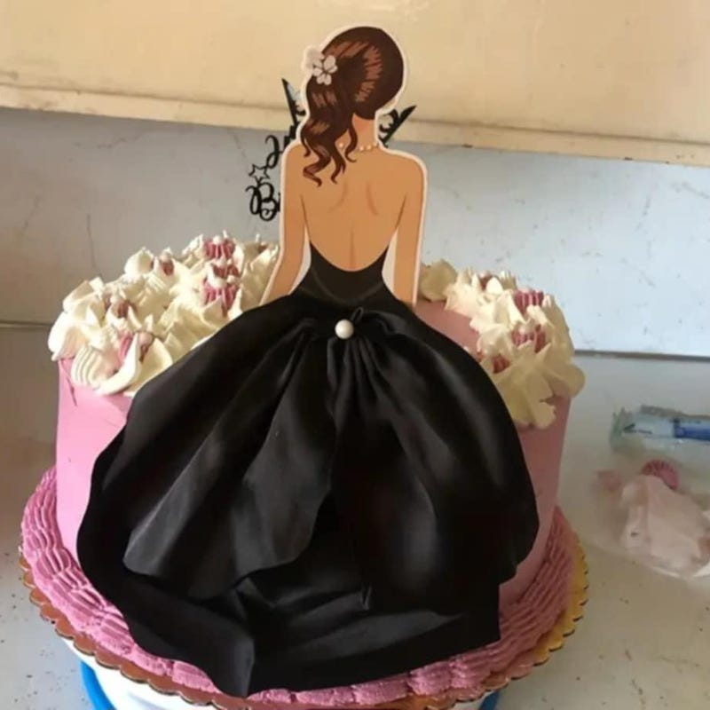 Lady Cake Topper - Etsy