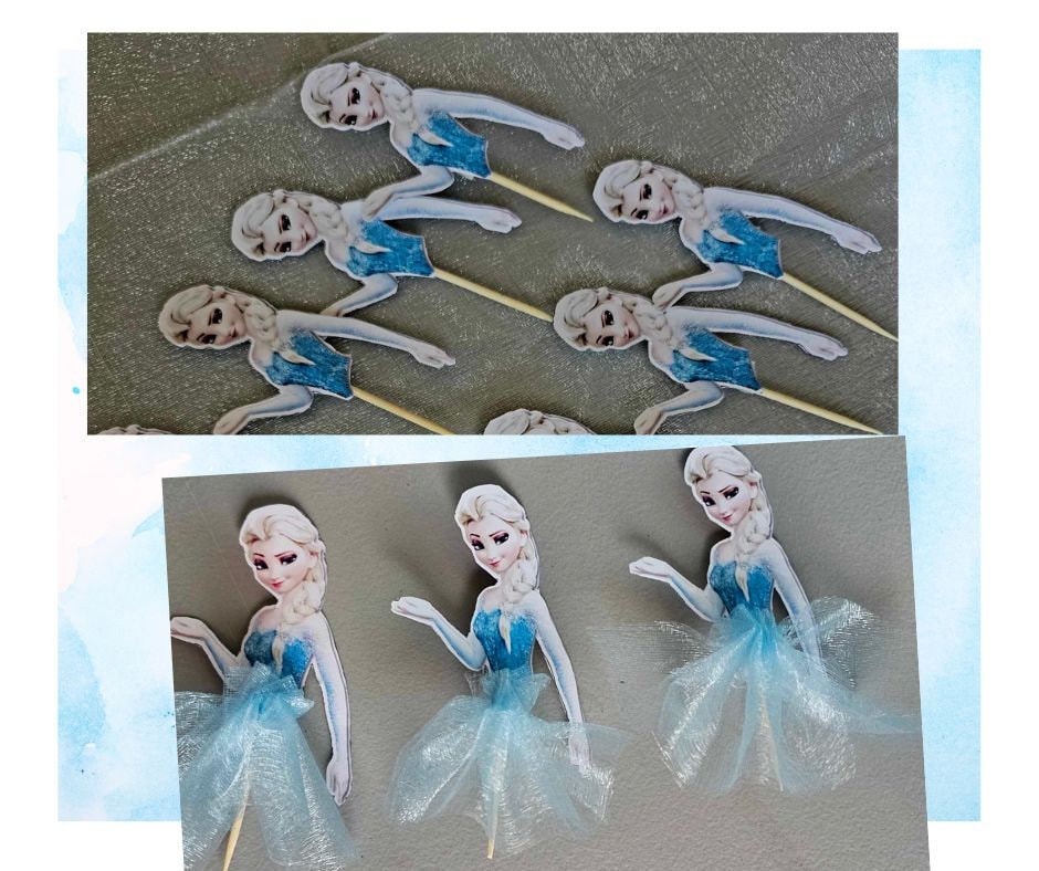 Elsa Cupcake Topper Frozen Elsa Cupcake Toppers Cupcake Toppers Frozen ...