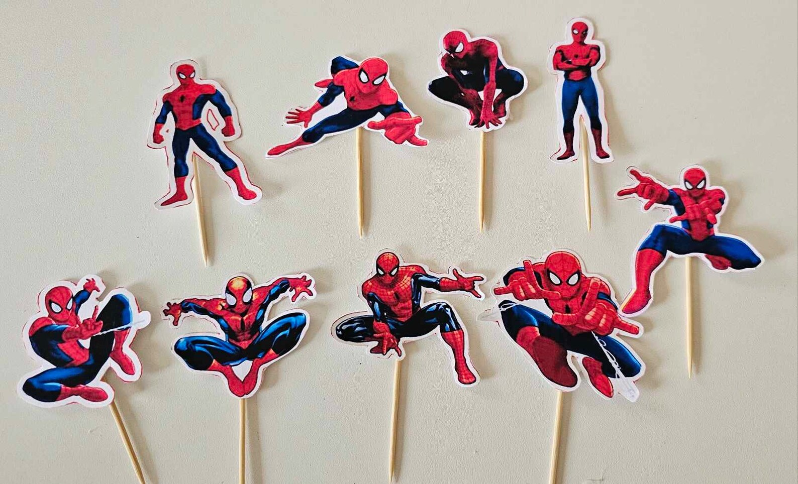 Spider Man Cup Cake Toppers, Spider Man Themed Party, Spider Man - Etsy