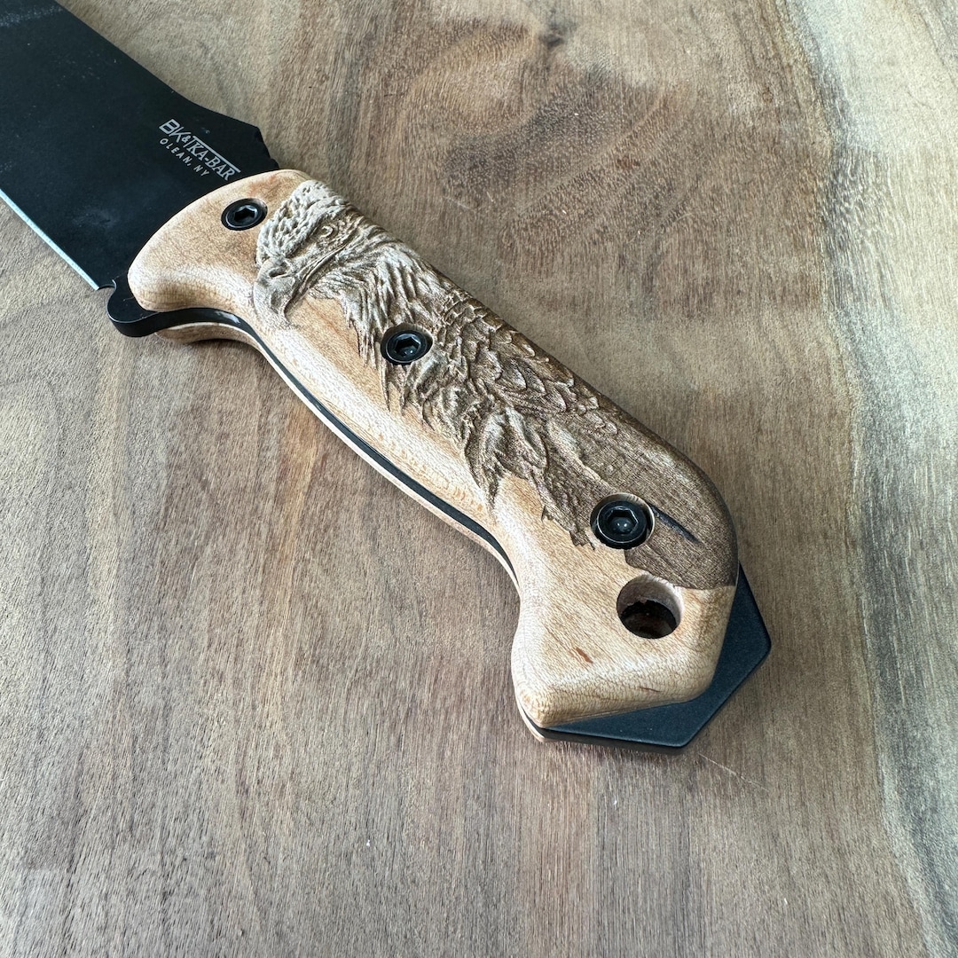 Eagle Engraved Scales for Ka-bar Becker Bk-2 Bk-7 Bk-9 Etc / Custom ...