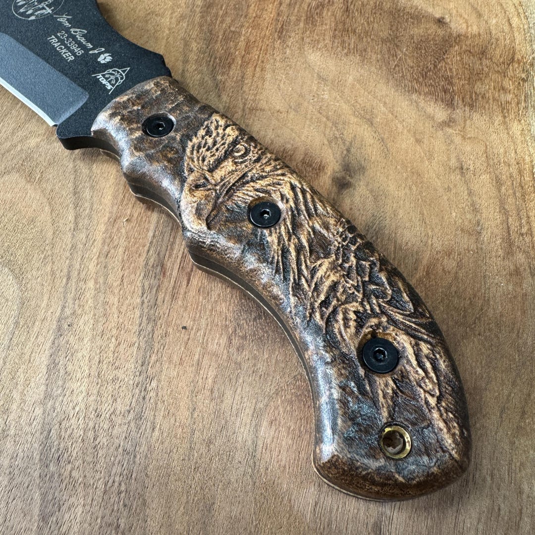 Eagle Maple Knife Handles Scales for TOPS Tom Brown Tracker 1 - Etsy