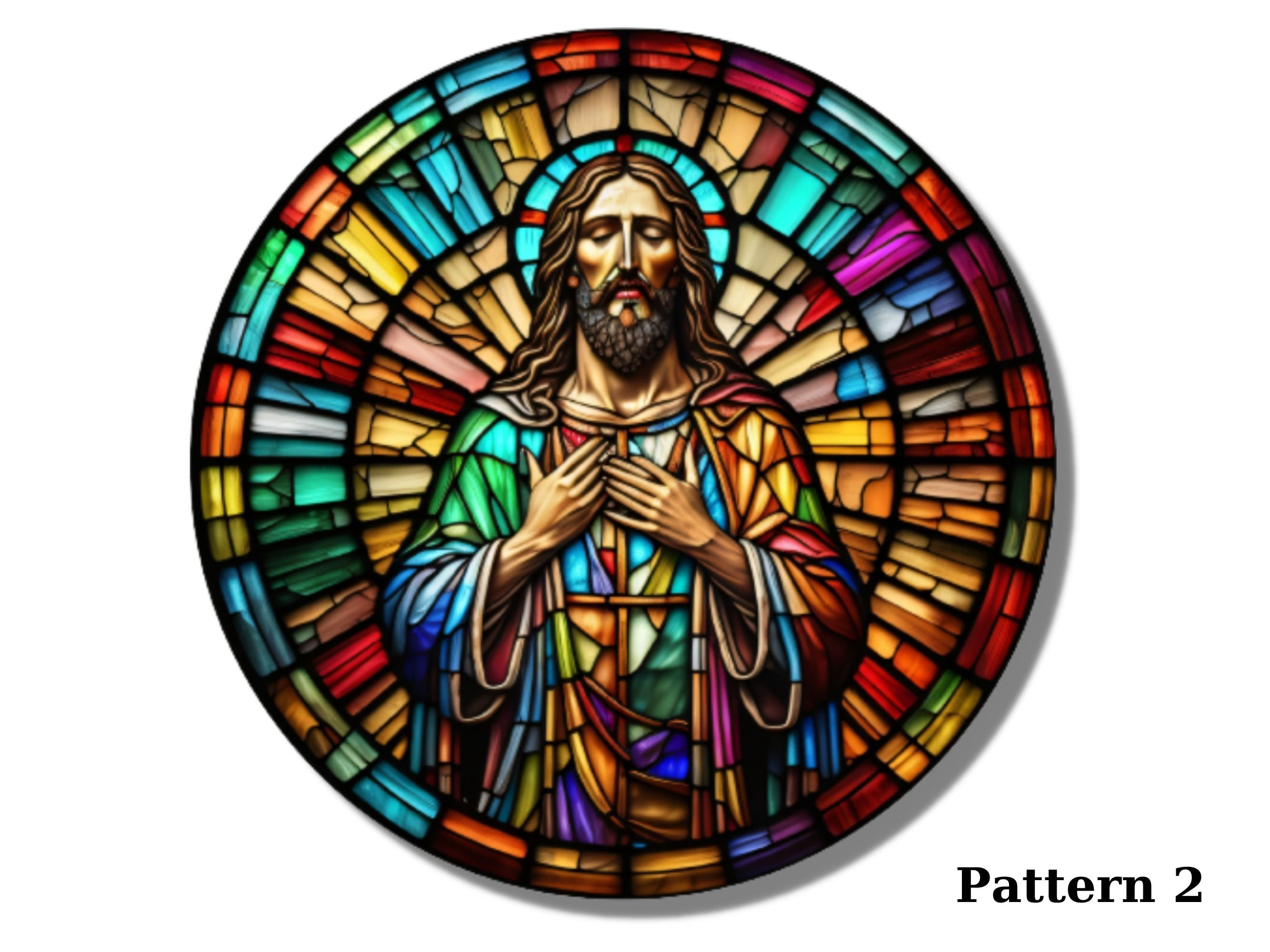 Jesus Christ Stained Glass Design Wall Painting Art Decor Gift Idea ...