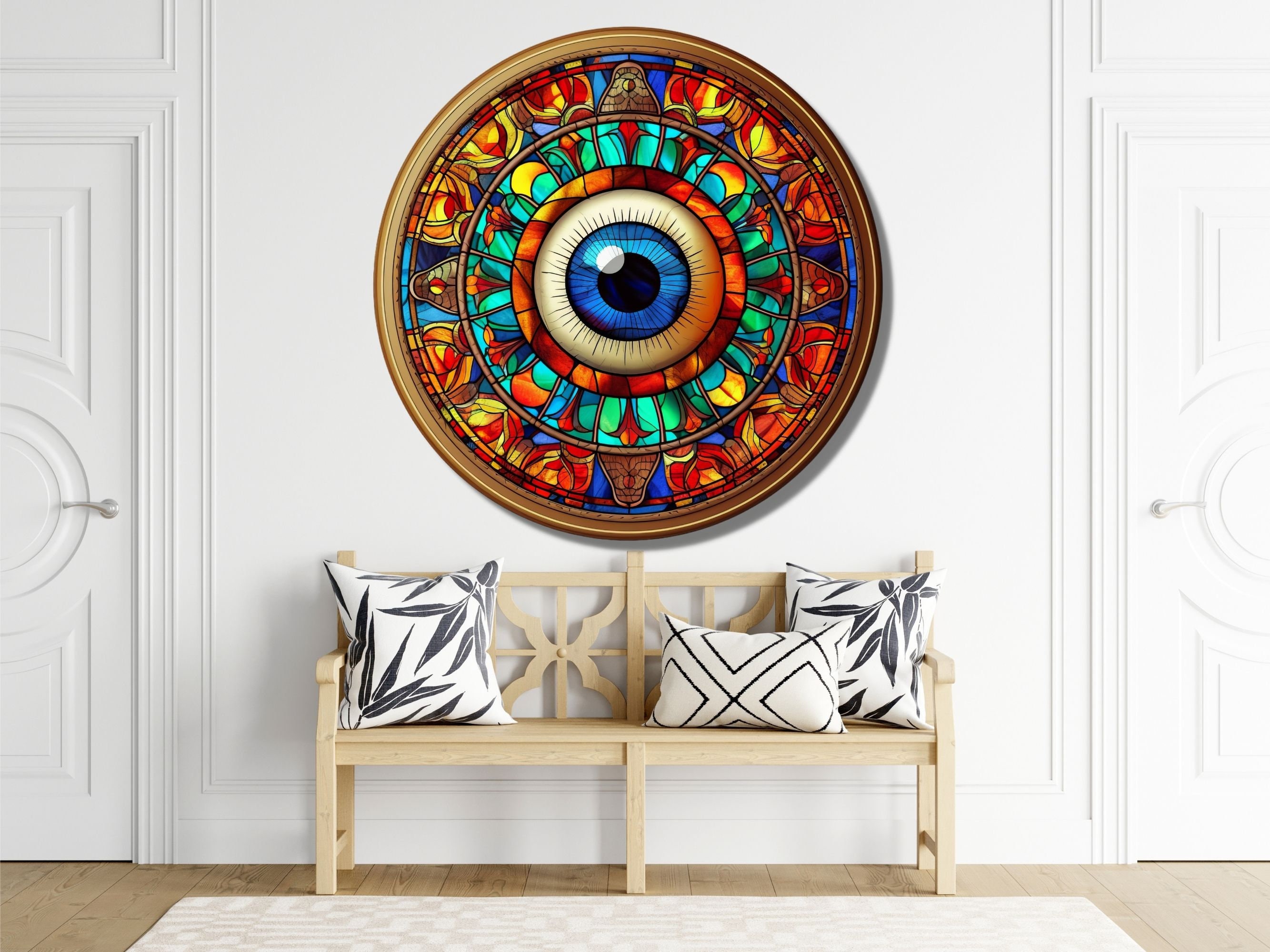 Evil Eye Stained Glass Window Wall Hangings Wall Painting - Etsy