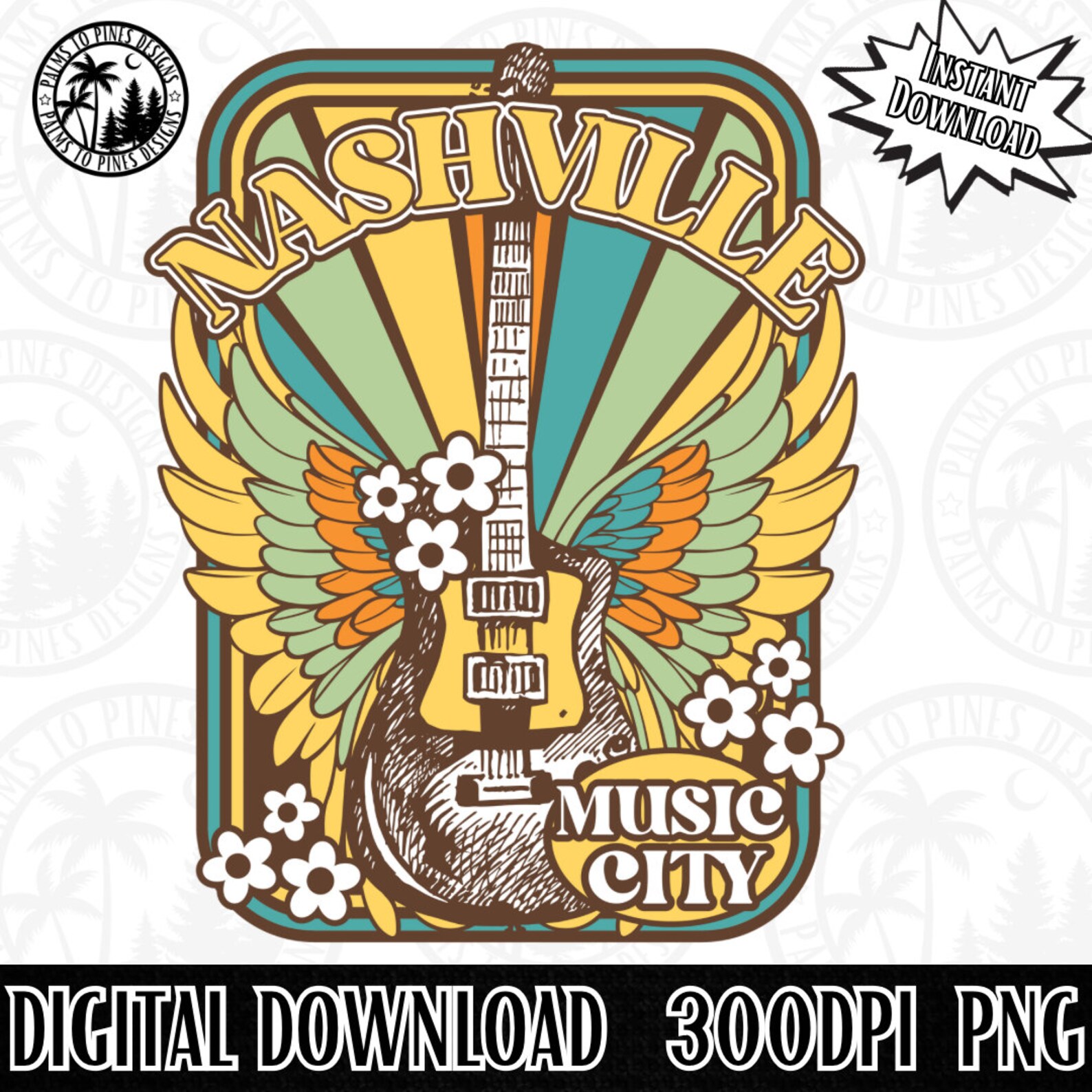 Nashville Design Png, Nashville PNG, Fun Nashville Design, Nashville ...