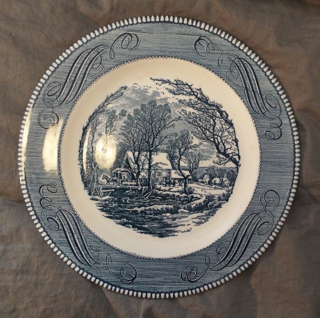 Currier & Ives Dinner Plates set of Four - Etsy