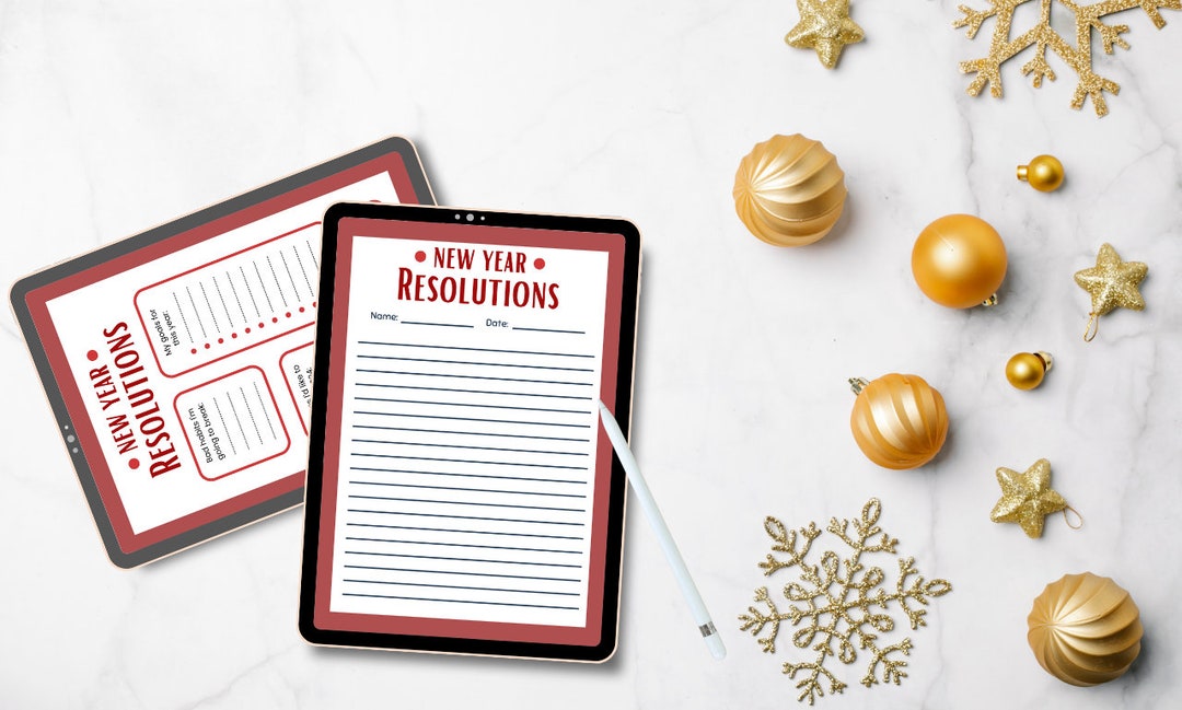 2024 Resolutions Printable, New Year Resolutions List, 2024 New Years ...