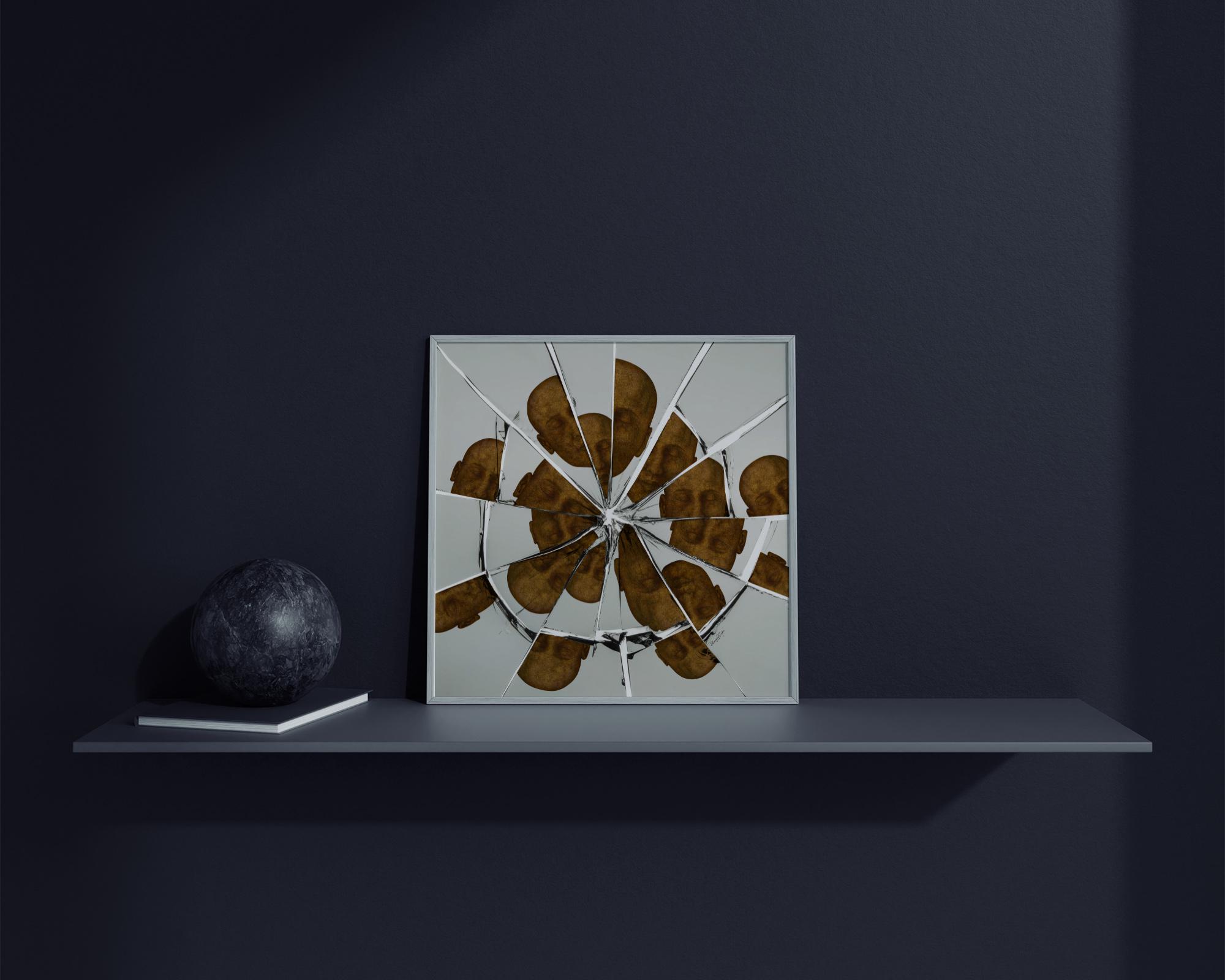 Surreal Art Print | Shattered Mirror Art Print | Modern Reflection Wall ...