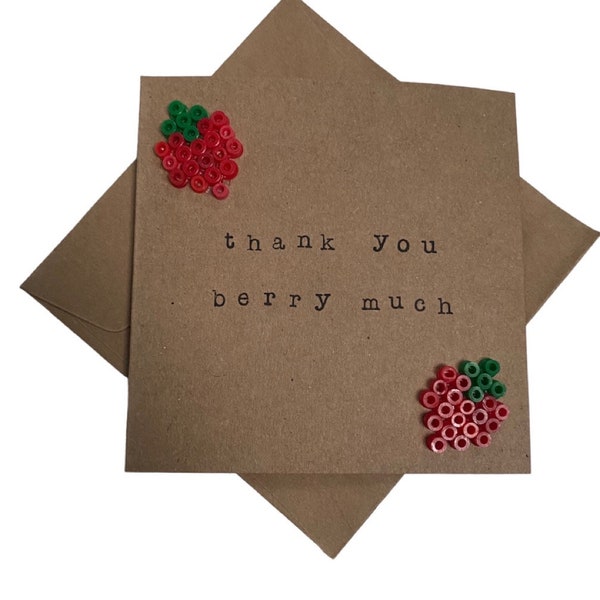 Thank You Berry Much Card - Etsy UK
