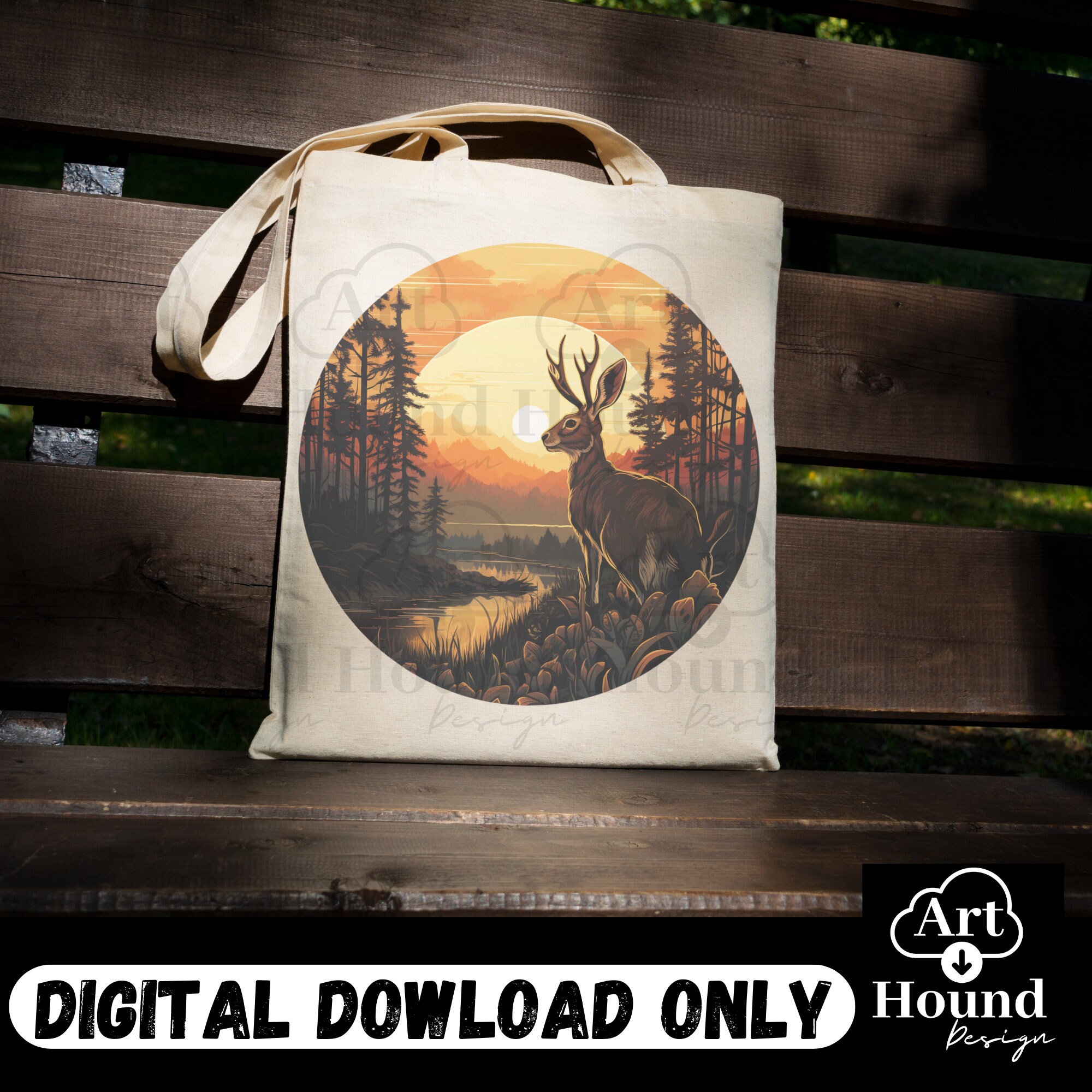 Magical Forest Jackalope - PNG Clipart - Cryptid Sunset, Woodland ...