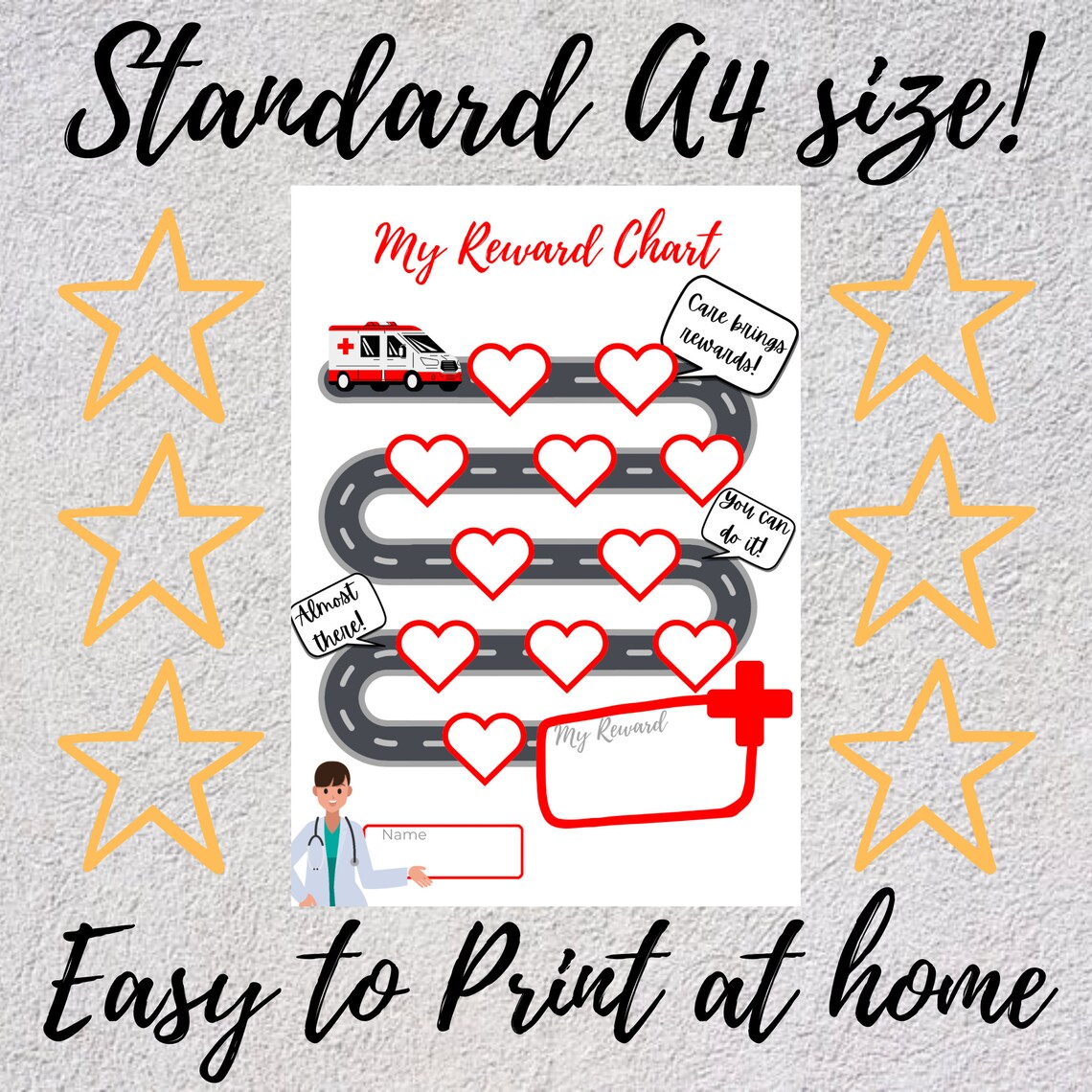 Ambulance Reward Chart: Kids' Behavior Tracker (A4 Printable) - Etsy