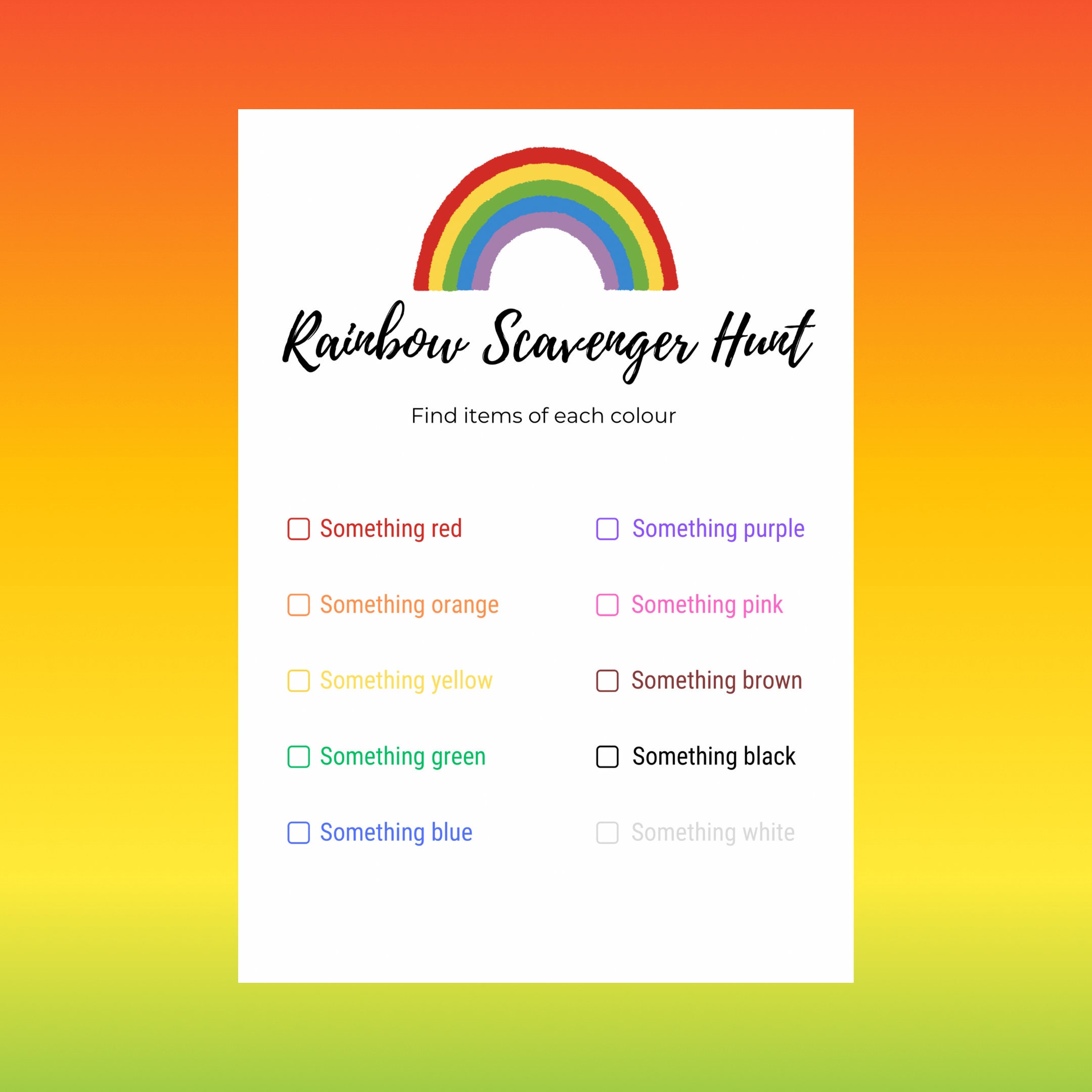 Rainbow Game Bundle for Kids - Printable Fun and Learning Activities ...