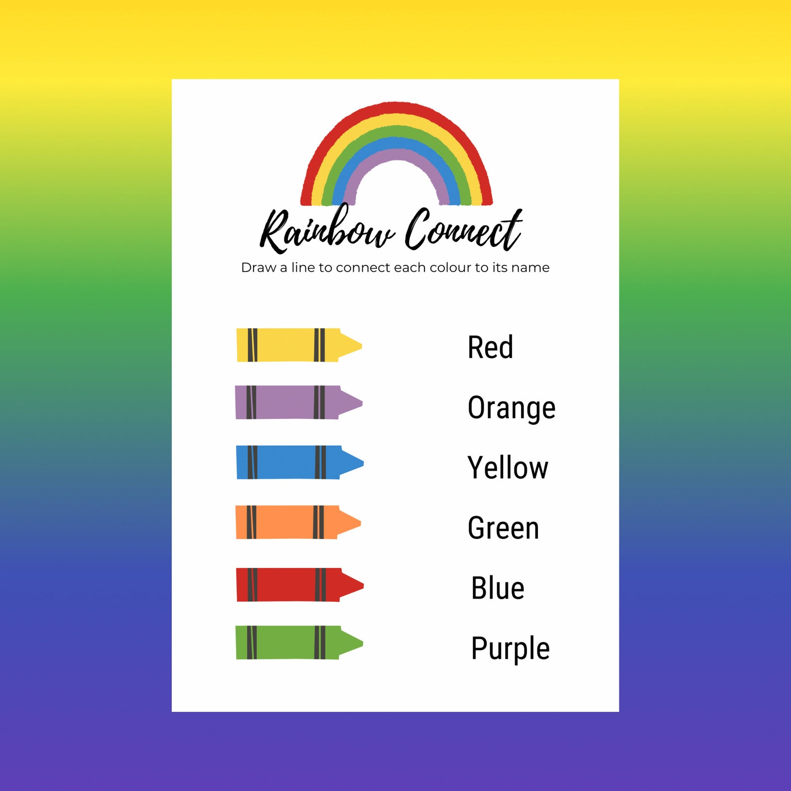 Rainbow Game Bundle for Kids - Printable Fun and Learning Activities ...