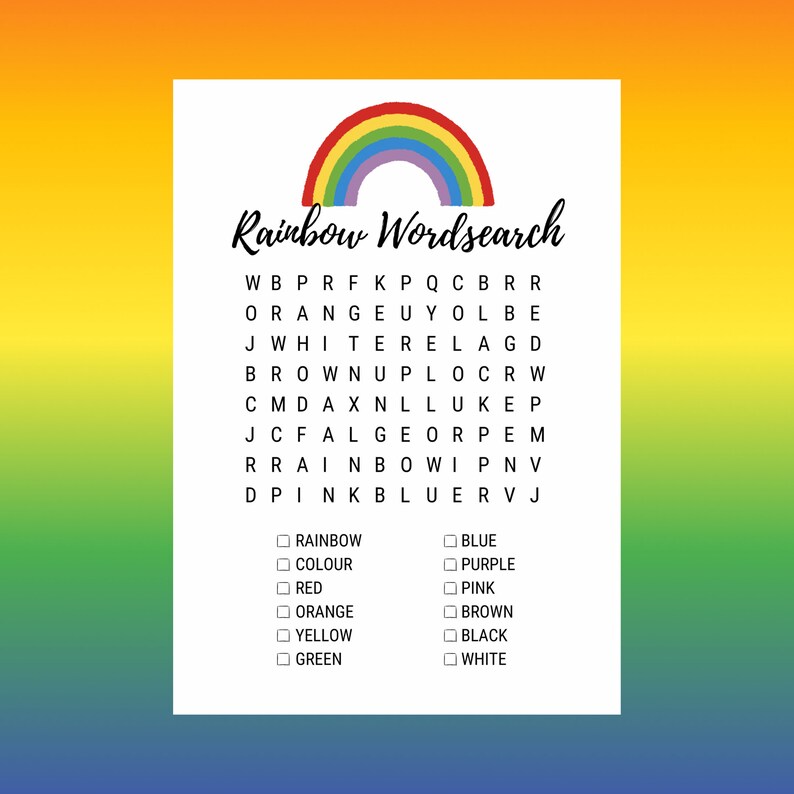 Rainbow Game Bundle for Kids - Printable Fun and Learning Activities ...