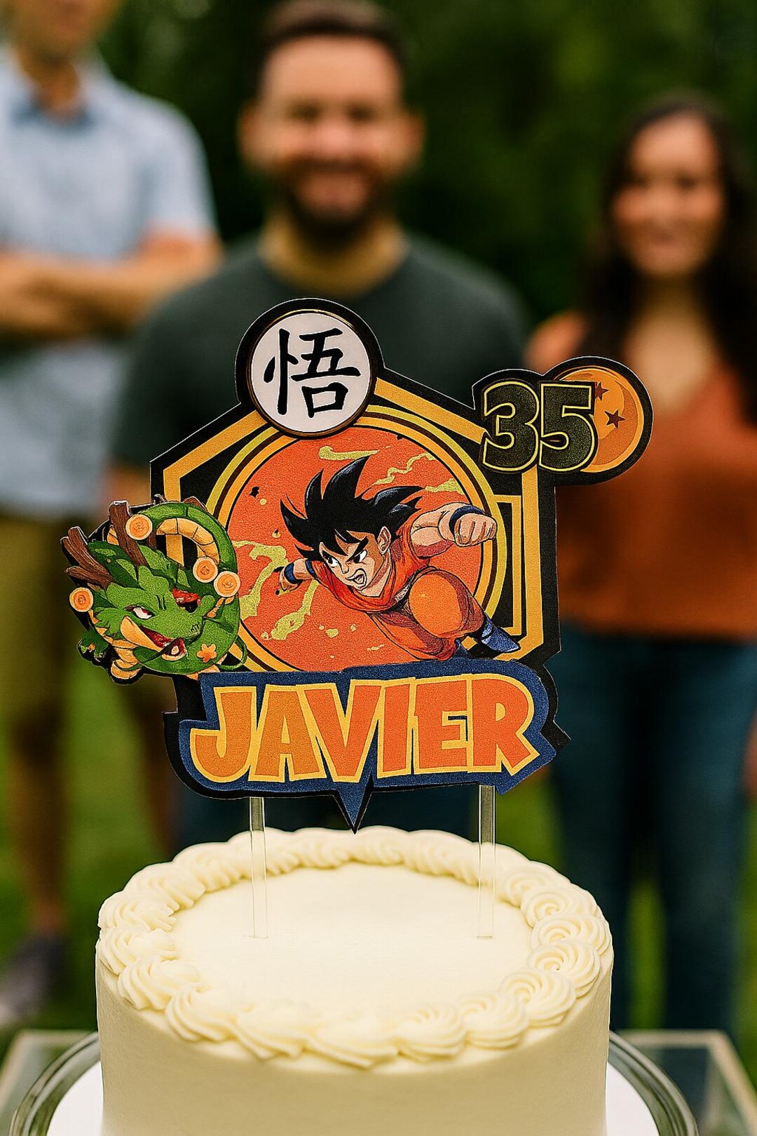 Dragon Ball Goku Cake Topper Personalized Birthday Topper Anime Party ...