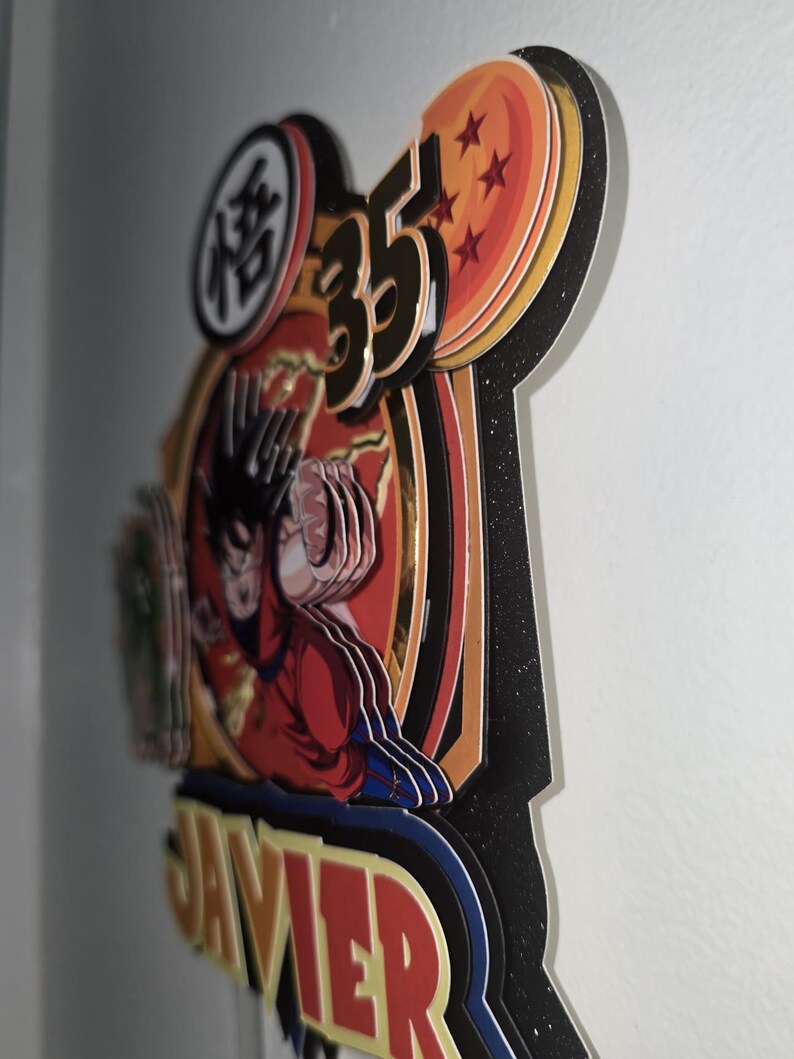 Dragon Ball Goku Cake Topper Personalized Birthday Topper Anime Party ...