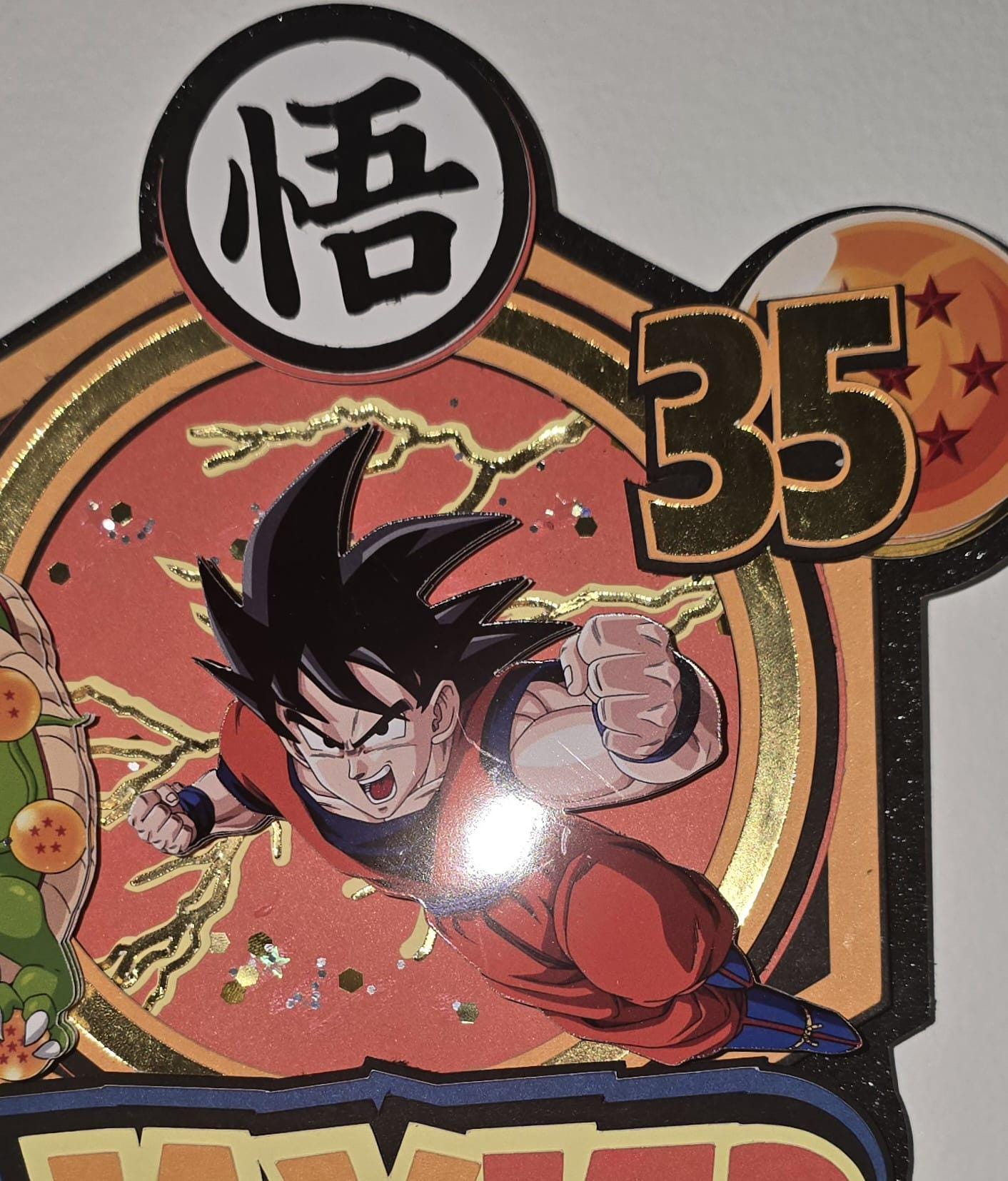 Dragon Ball Goku Cake Topper Personalized Birthday Topper Anime Party ...