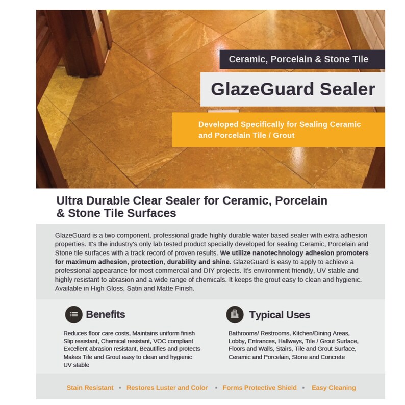 Glazeguard Gloss Hard Surface Sealer - Etsy