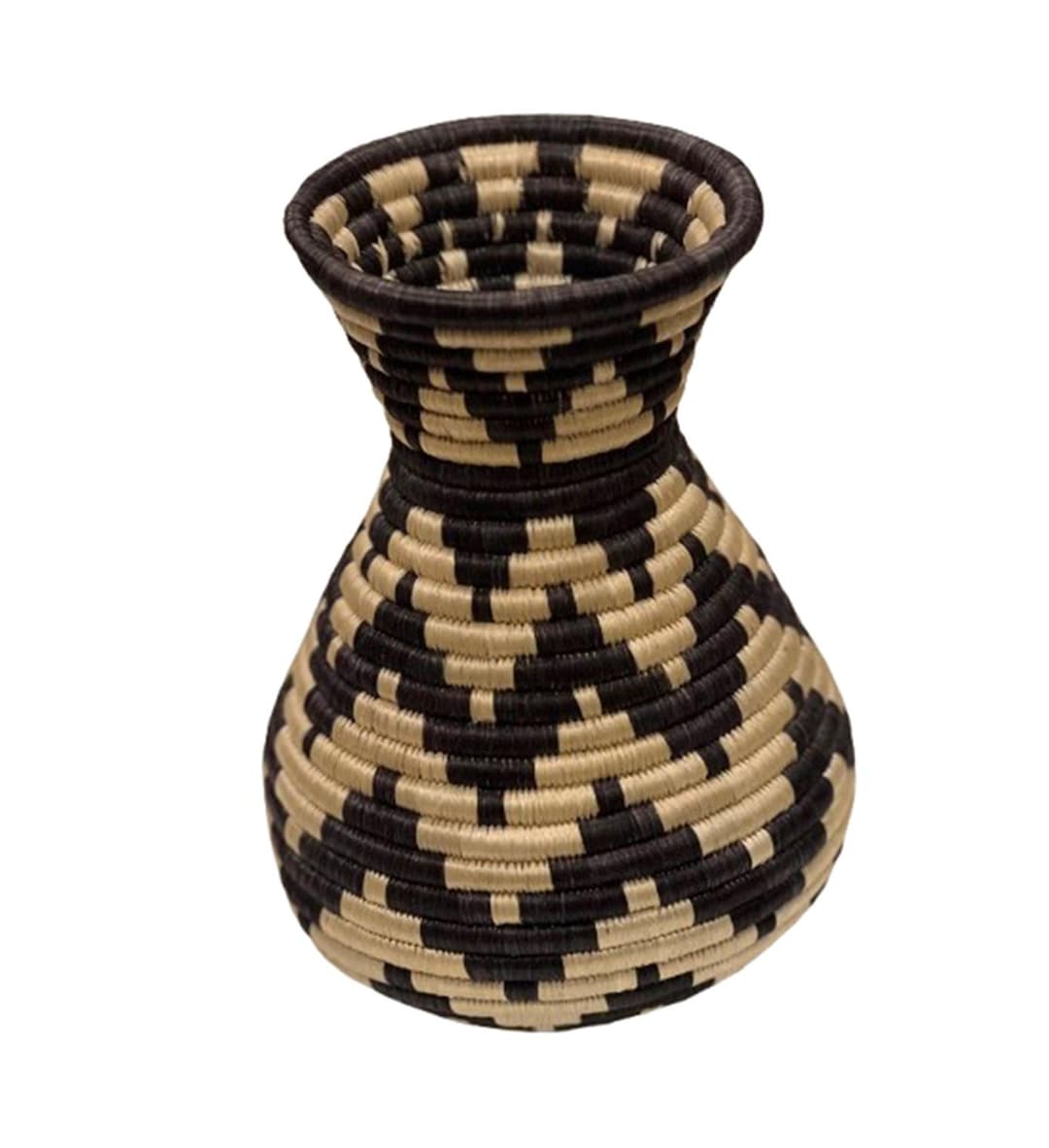 Handmade Sisal Basket Vase (natural & Black) | Made in Kenya ...