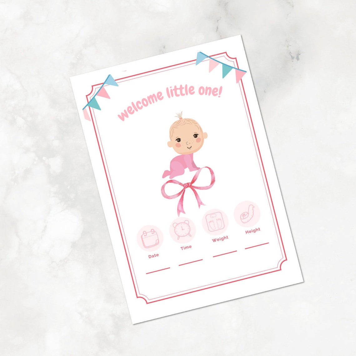 Welcome Little Girl Baby Girl Poster New Born Baby - Etsy